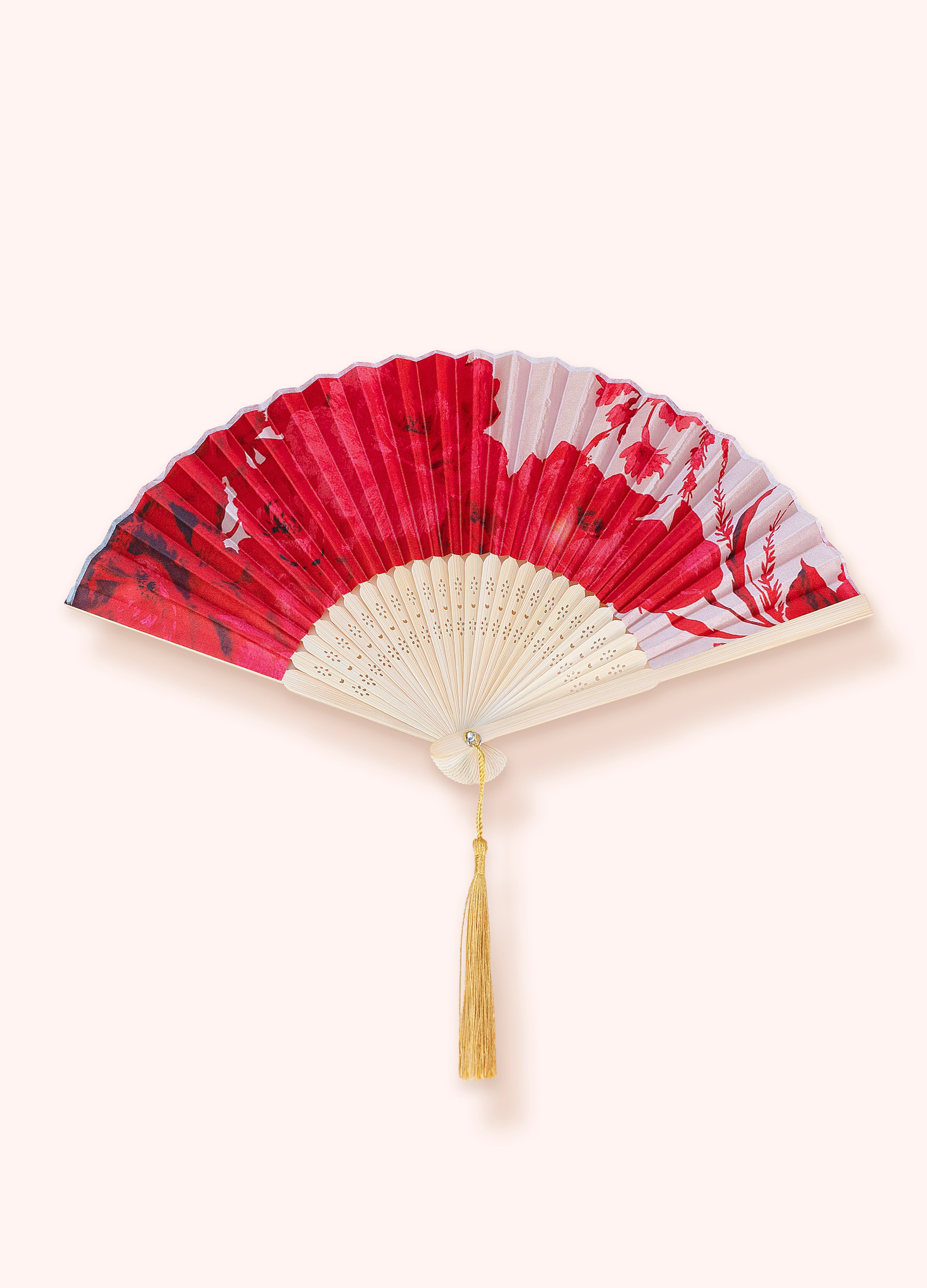 Satin Fan - Rouge Blooms – Powder-uk